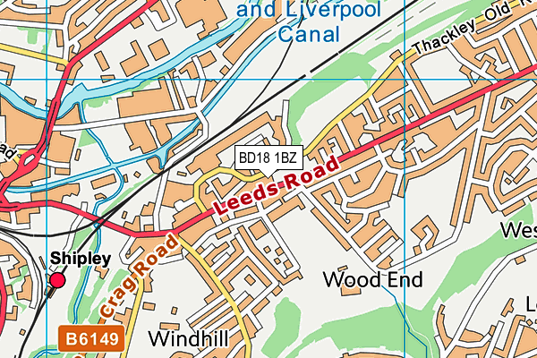 BD18 1BZ maps, stats, and open data