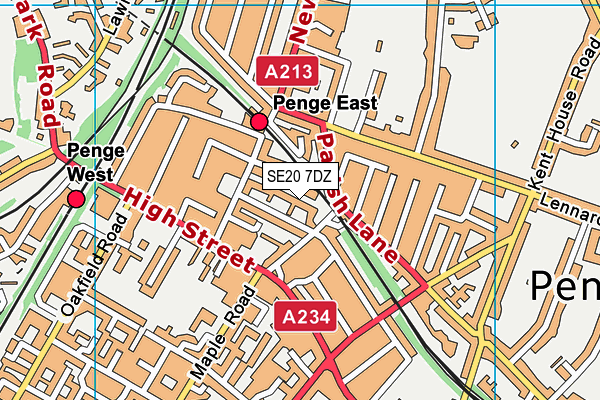 SE20 7DZ maps, stats, and open data