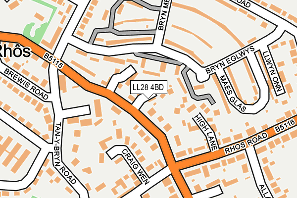 LL28 4BD maps, stats, and open data