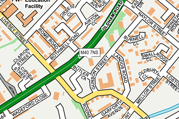 M40 7NS maps, stats, and open data