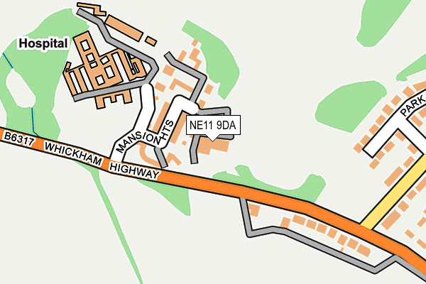 NE11 9DA maps, stats, and open data