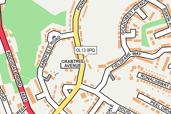 OL13 9PQ maps, stats, and open data