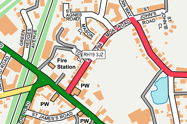 RH19 3JZ maps, stats, and open data